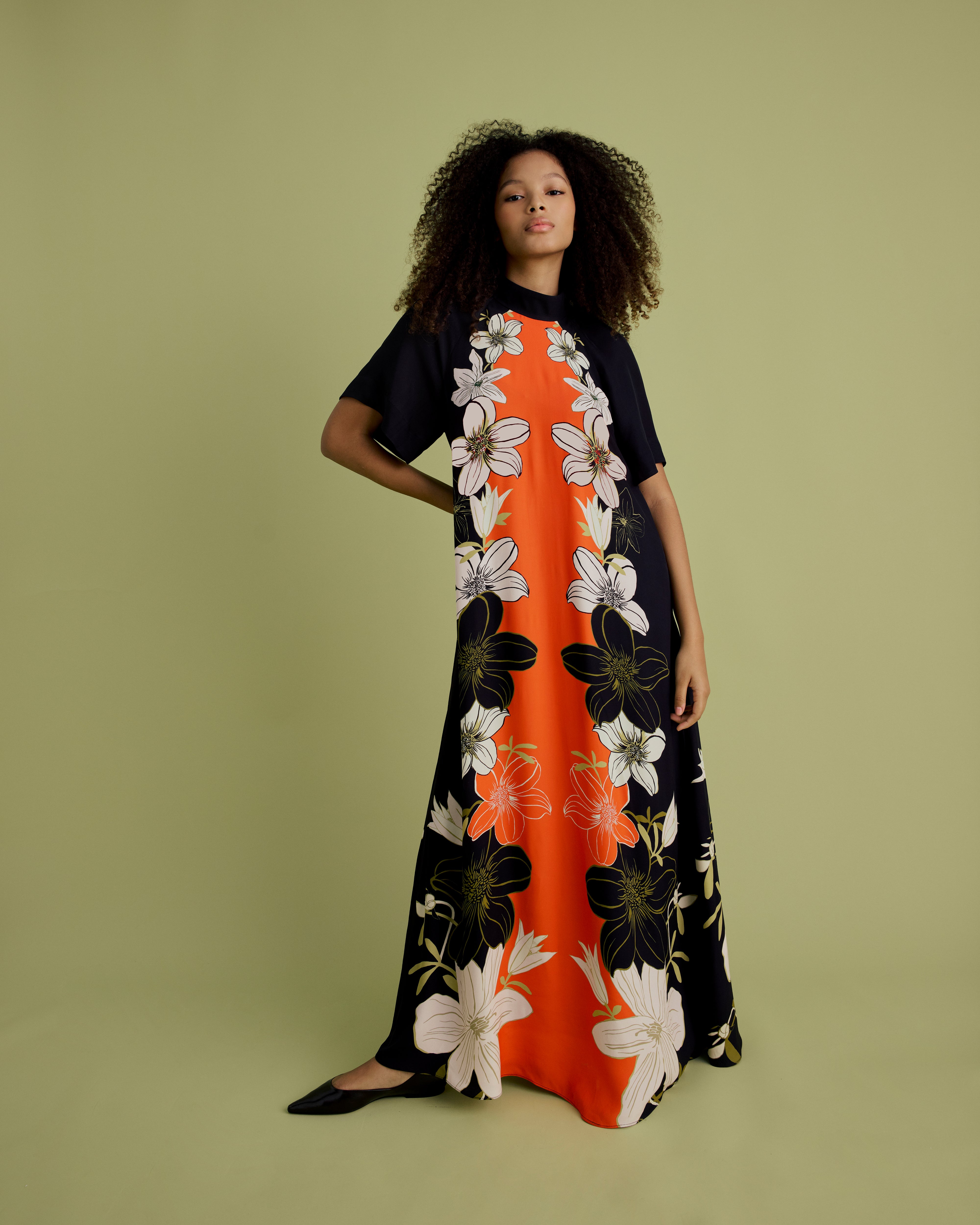 Printed Column Maxi Dress – Florere