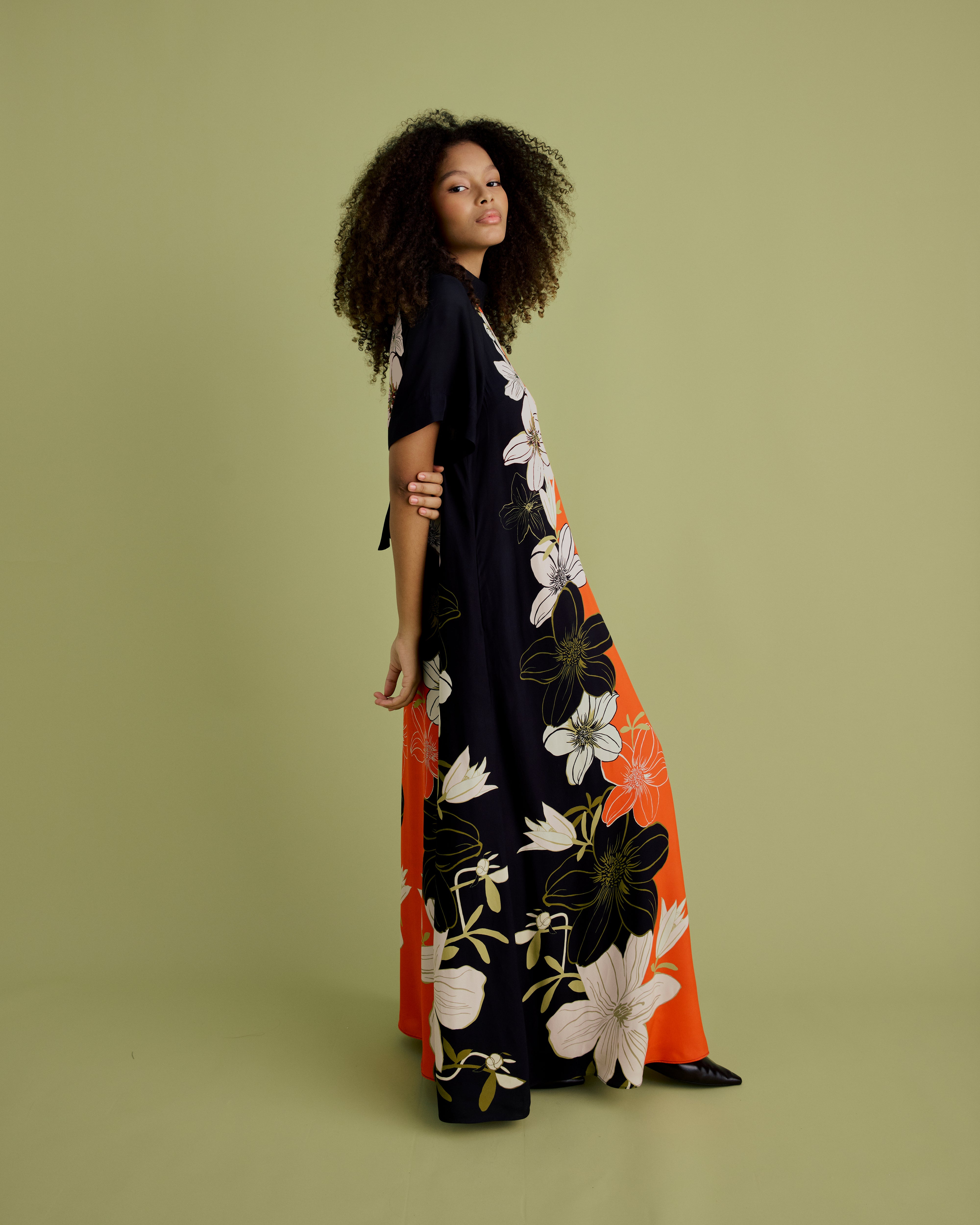 Printed Column Maxi Dress – Florere